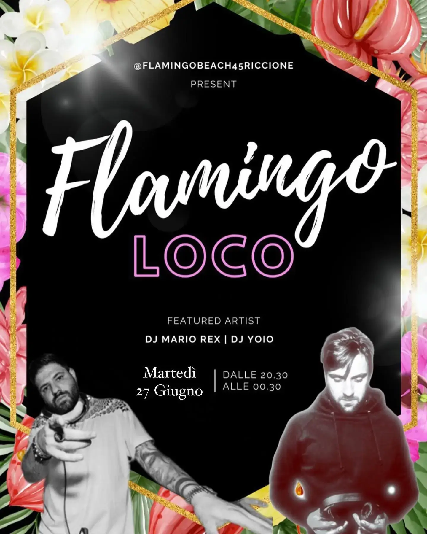 Mario Rex @ Flamingo Riccione 27 giugno 2023. Tickets e tavoli.