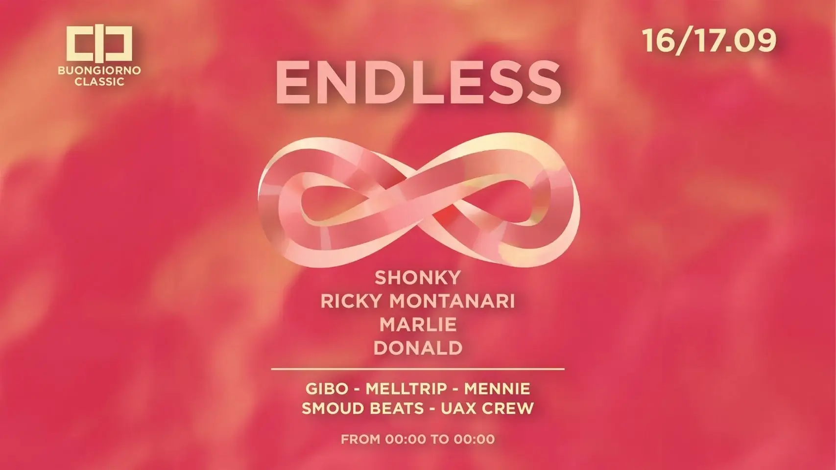 Endless Party @ Classic Club 16 settembre 2023. Biglietti e Tavoli.