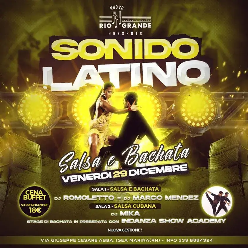Sonido Latino @ Riogrande 29 dicembre 2023. Biglietti