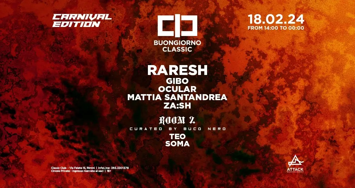 Raresh @ Classic Club 18 febbraio 2024. Biglietti
