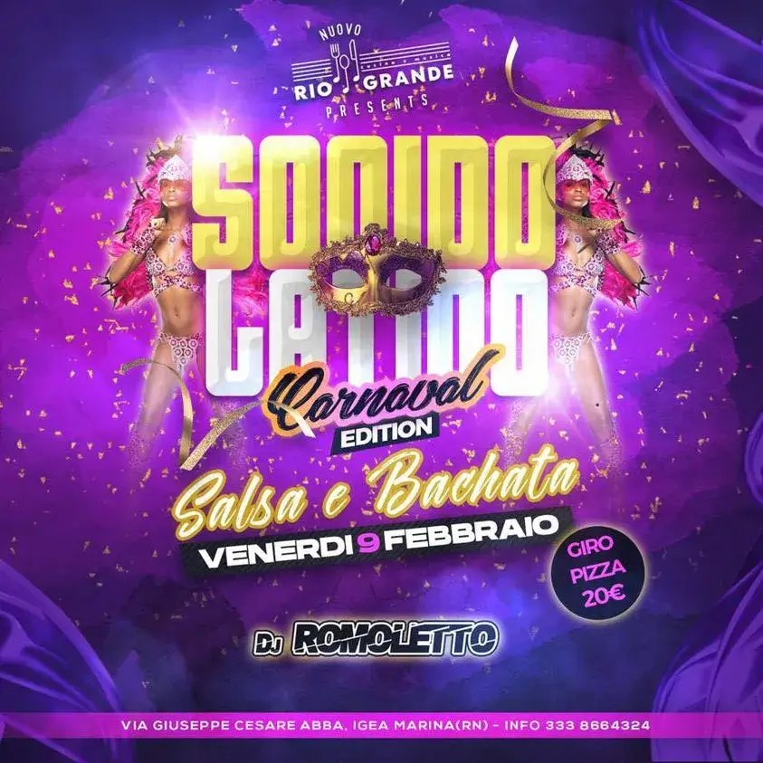 Sonido Latino Carnival Edition @ Riogrande 09 febbraio 2024. Biglietti
