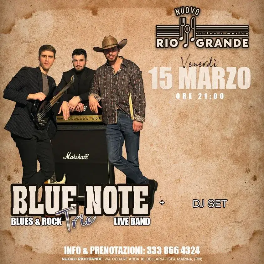 Blue Note Trio @ Riogrande 15 marzo 2024. Biglietti