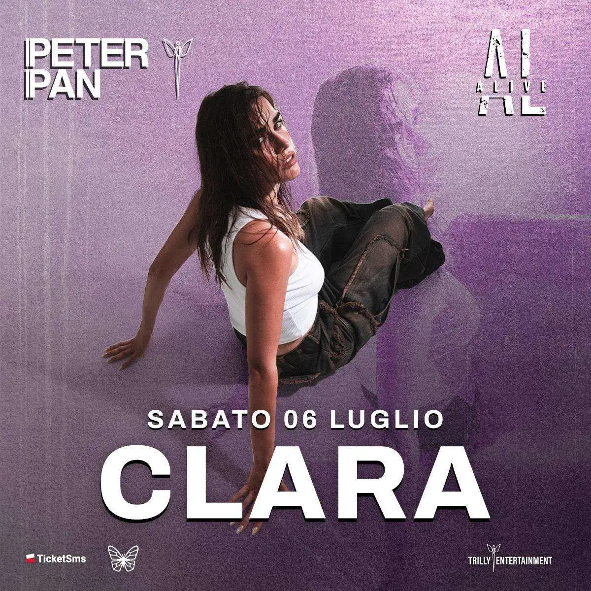 Clara @ Peter Pan 06 luglio 2024. Biglietti e Tavoli