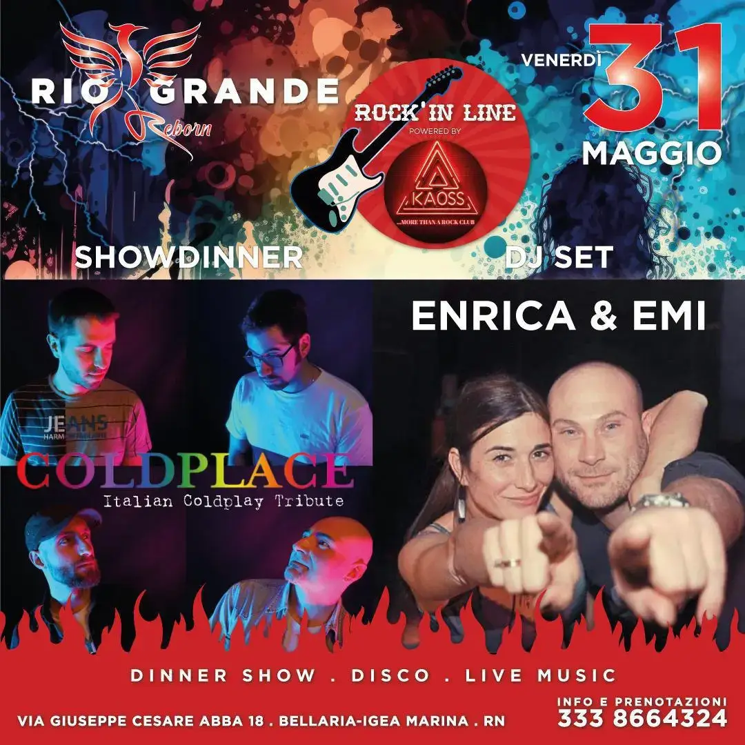 Coldplace @ Riogrande 31 maggio 2024. Biglietti e Tavoli