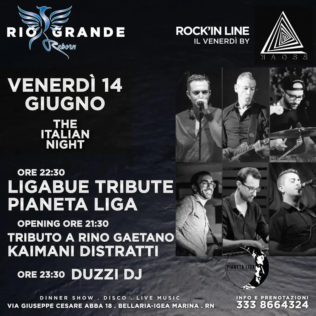 Pianeta Liga @ Riogrande 14 giugno 2024. Biglietti e Tavoli
