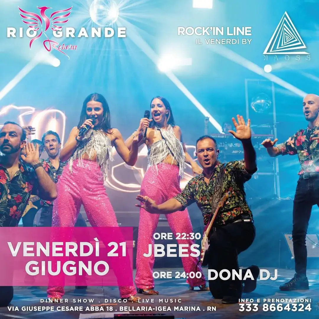 Jbees @ Riogrande 21 giugno 2024. Biglietti e Tavoli
