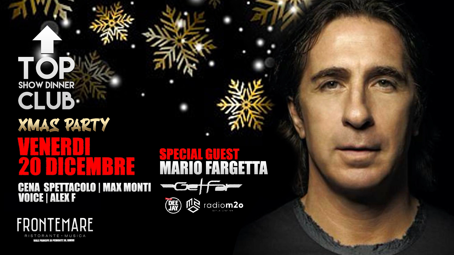 MARIO FARGETTA @ Frontemare 20 dicembre 2024. Biglietti e Tavoli