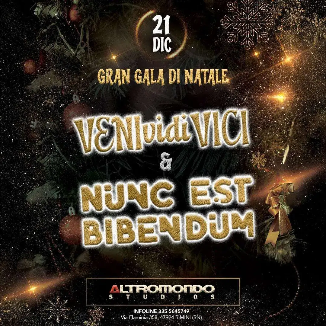 VENI VIDI VICI @ Altromondo Studios 21 dicembre 2024. Biglietti e Tavoli