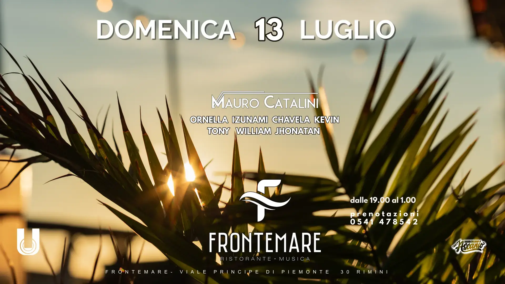 APERICENA LATINO @ Frontemare 13 luglio 2025. Biglietti e Tavoli