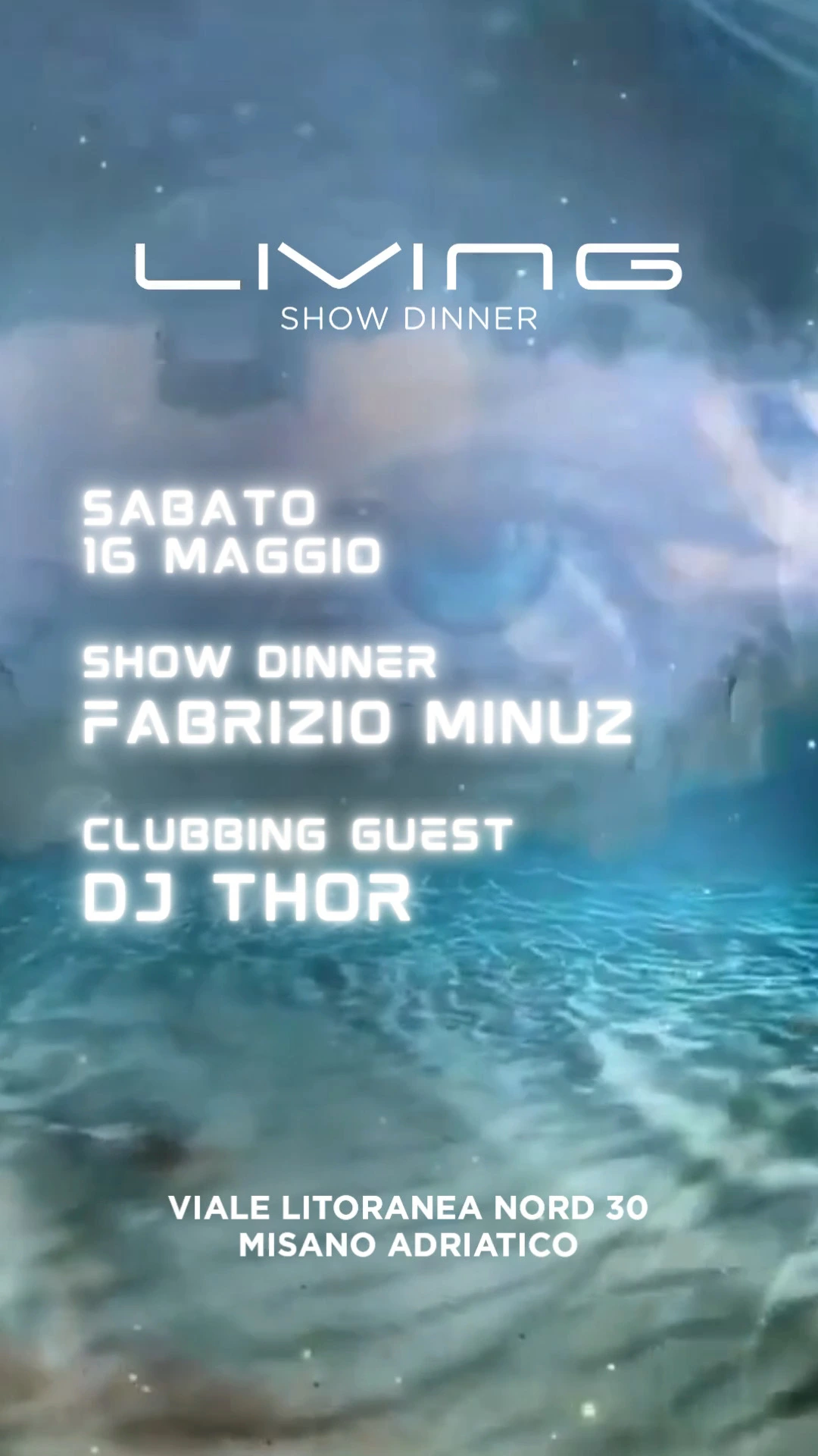 Show Dinner @ Living Disco 16 maggio 2026. Ticket Tavoli