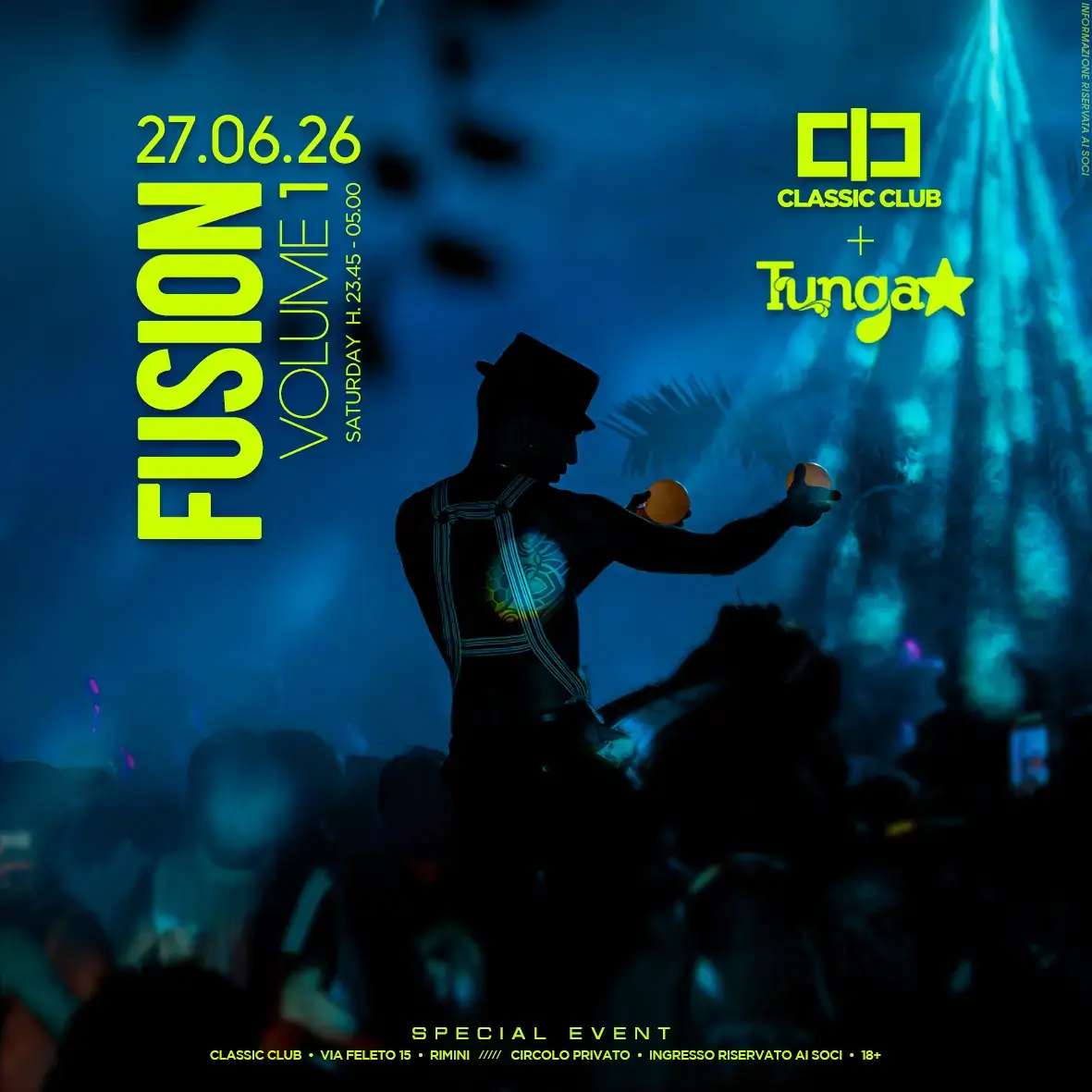 Fusion Volume 1 @ Classic Club 27 giugno 2026. Ticket