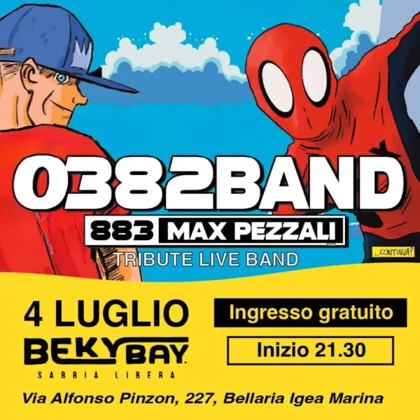 Max Pezzali e 883 Tributo @ Beky Bay 04 luglio 2026. Ticket